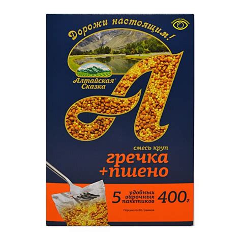 Гречка+пшено варпак «Алтайская Сказка», 400 г — Магазин «Калинка»