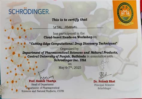 Moleculardocking Mdsimulation Computationalbiology Drugdiscovery… Sejal Agrawal