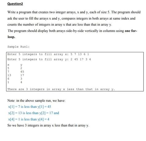 Solved Question2 Write A Program That Creates Two Integer