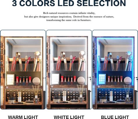 Buy Jajov Lighted Mirror With Jewelry Storage 472h Full Length Mirror