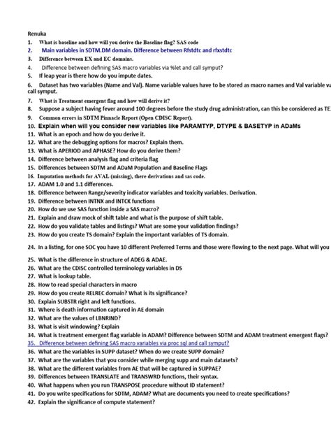 All Questions 1 Pdf Sas Software Computer Programming