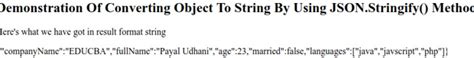 JavaScript Object To String Various Methods Of JavaScript Object To