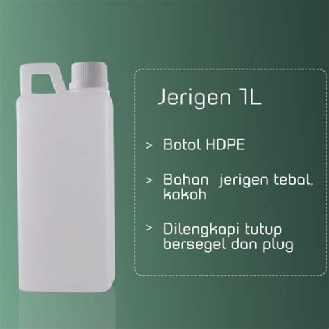 Jual Jerigen 1l Segel Hdpe Natural Jerigen 1000ml Segel Natural