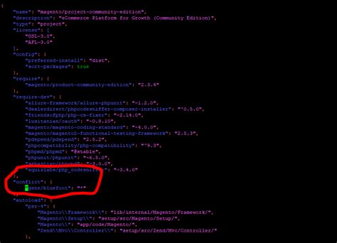 Solved System Upgrade Conflicting Component Dependencies Magento Forums