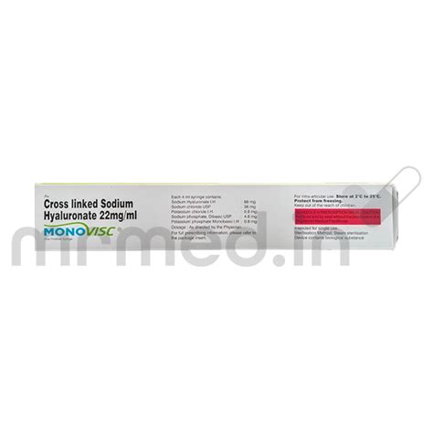 Buy Monovisc Injection Online Uses Price Dosage Instructions Side