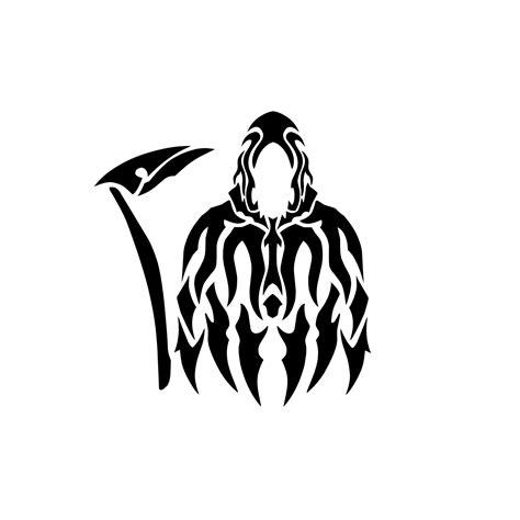 Grim Reaper Tribal Drawing