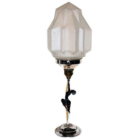 Art Deco Chrome Figural Lady Table Lamp For Sale At 1stdibs Art Deco