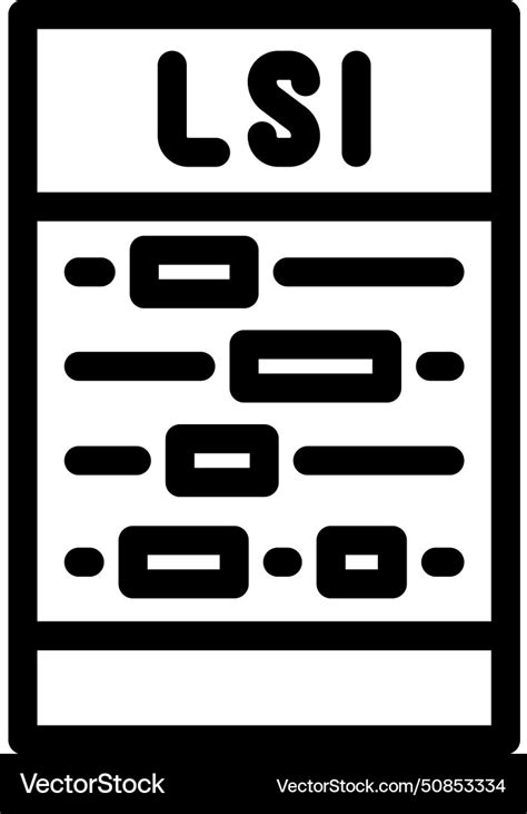 Latent Semantic Indexing Lsi Seo Line Icon Vector Image