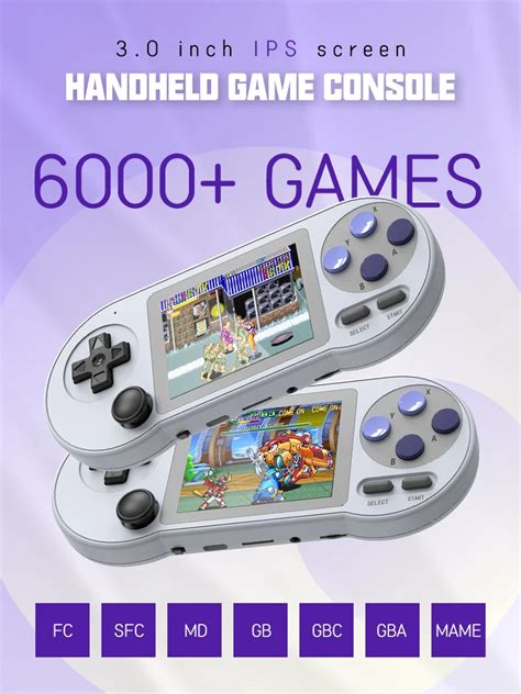 SF2000 Mini Portable Video Game Console Built In 10000 Retro Games 3 0 Inch IPS Screen Handheld