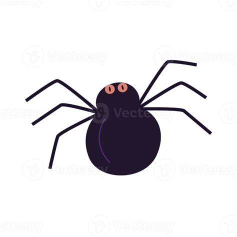 Cute Black Spider Cartoon 35612766 Png