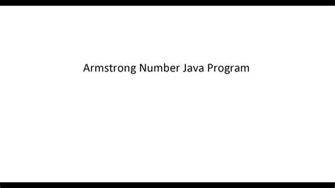 Armstrong Number Java Program For 3 Digits Youtube