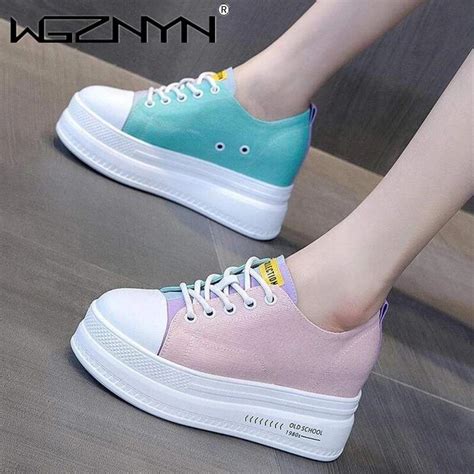 Висококачествени дамски маратонки на платформа Есенни стилни ежедневни обувки с дебела подметка