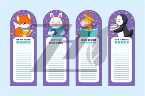 دانلود وکتور الگوی نشانک کتاب طرح حیوانات دانلود رایگان فایل لایه باز، Psd، وکتور، لوگو و موکاپ