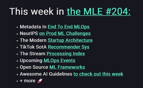 Issue 204 The Ml Engineer 🤖