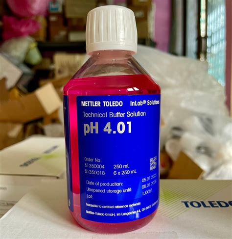 Buffer Sol Ph 4 01 250ml Mettler Earth Chemelab