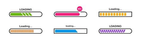 Premium Vector Loading Bar Icon Set Load Signs Download Indicator Sign