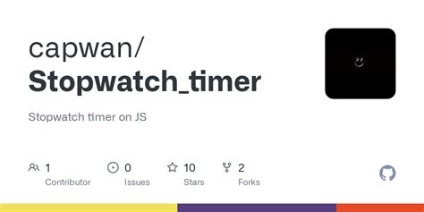 Github Capwan Stopwatch Timer Stopwatch Timer On Js