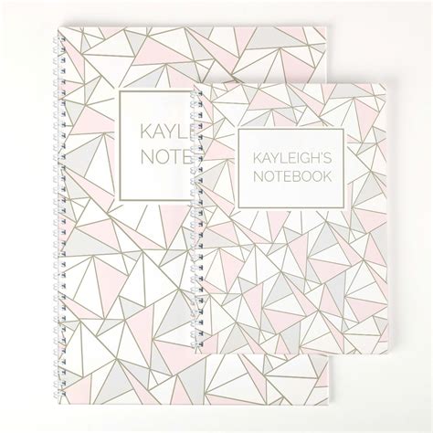 Buy Personalised Notebook Shapes Pattern For Gbp 6 49 Card Factory Uk