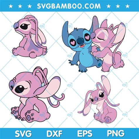 Disney Angel And Stitch Svg Stitch And Angel Love Svg
