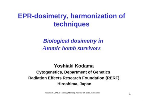 Pdf Epr Dosimetryhhw