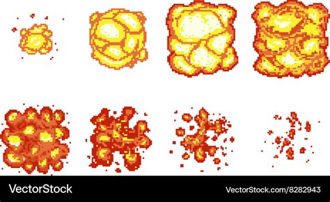 Pixel Explosion Animation Royalty Free Vector Image