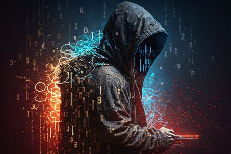 Cybersecurity Vulnerability Hacker Codingmalware Concepthooded Computer Hacker Digital