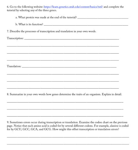 Solved Name Lab Instructor Exploration RNA Synthesis Chegg