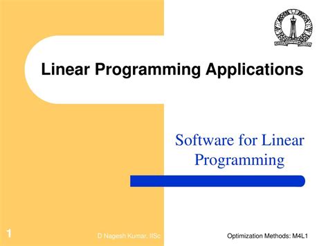 ppt linear programming applications powerpoint presentation free