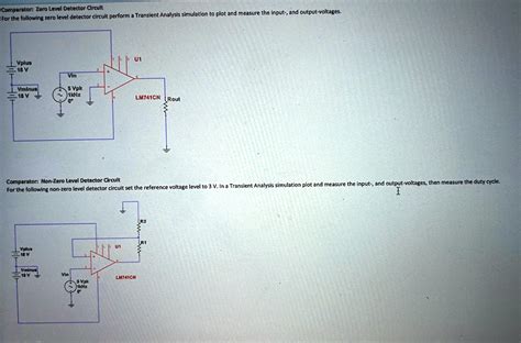 Comparator Zero Level Detector Circuit For The Following Zero Level