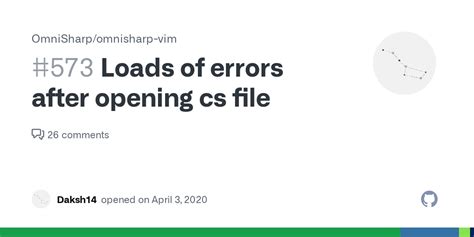 loads of errors after opening cs file · issue 573 · omnisharp