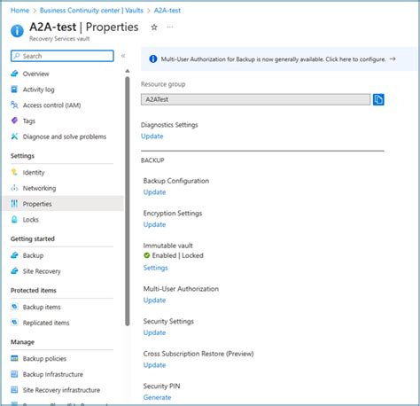Azure Backup と Azure Site Recovery に使用されるコンテナーのライフサイクルを管理する Microsoft
