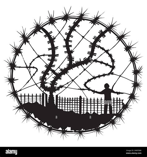 Punishment Of Life Imprisonment Artistic Vector Illustration Razor