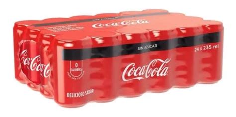 Refresco Coca Cola Mini Sin Azúcar 24 Pzas De 235 Ml Cu En Venta En