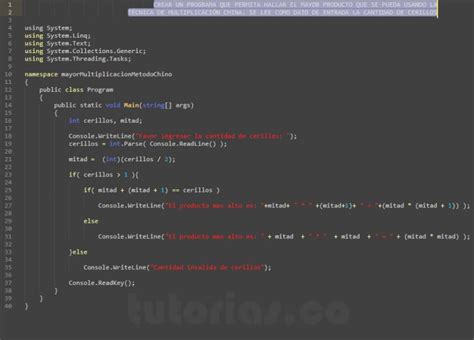 Sentencia If Else Visualstudio C La Mayor Multiplicacion Metodo Chino Tutorias Co