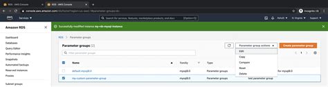How To Create And Modify A Parameter Group For An Rds Instance On Aws