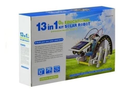 Kit Robo Solar 13x1 13 Montagens Para Iniciante Em Robótica Educacional Green Robô