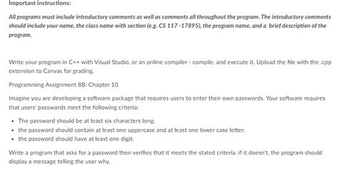 Solved Programming Assignment 8b Chap 10 Password