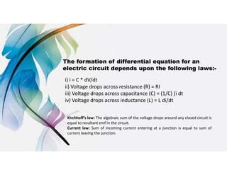Applications Of Differential Equations In RL RC Electrical Circuit Problems PDF Physics