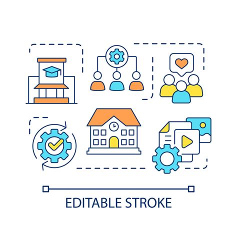 Public Sector Concept Icon City Infrastructure Educational Institutions Social System