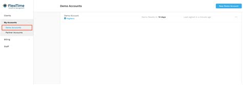 My Accounts Creating And Accessing Partner Accounts And Demos Flexitime