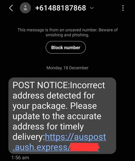 Incorrect Address Raustraliapost