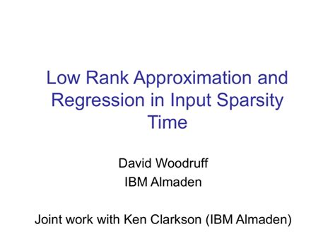 Low Rank Approximation And Regression In Input Sparsity Time