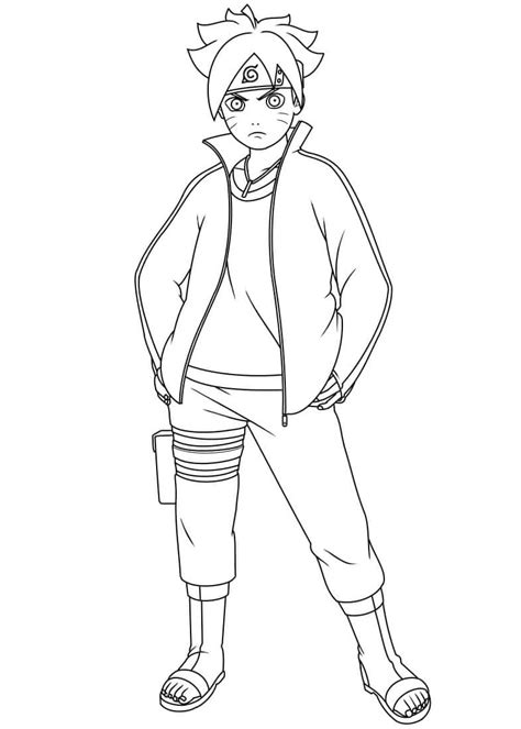 Coloriage Personnages De Boruto Anime Télécharger Et Imprimer Gratuit Sur Coloriageenfantcom