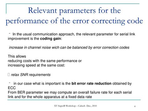 Ppt Error Correcting Codes For Serial Links An Update Powerpoint Presentation Id 9721351