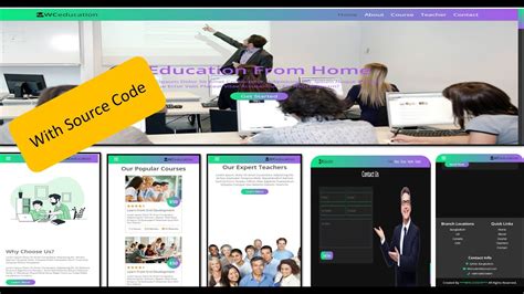 Complete Responsive Online Education Website Design Using Html Css Js