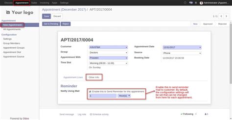 Odoo Appointment Management System WebKul