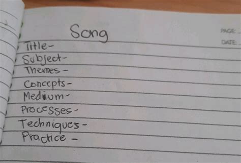 Title Song PAGE Dof Subject Themes Concepts StudyX