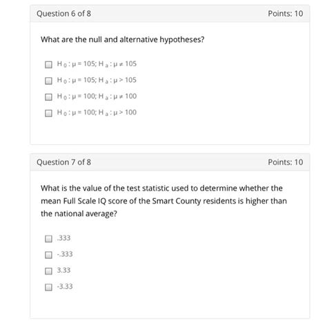 Solved Module Hypothesis Testing Hypothesis Testing For A