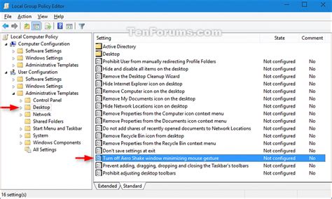 How To Enable Or Disable Aero Shake In Windows 10 Tutorials