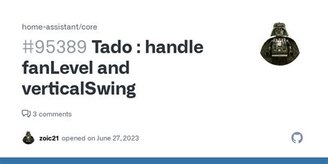 Tado Handle Fanlevel And Verticalswing · Issue 95389 · Home Assistantcore · Github